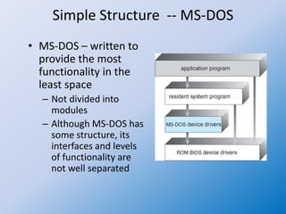Operating system 13 structure of os and layer design of dos | PPT