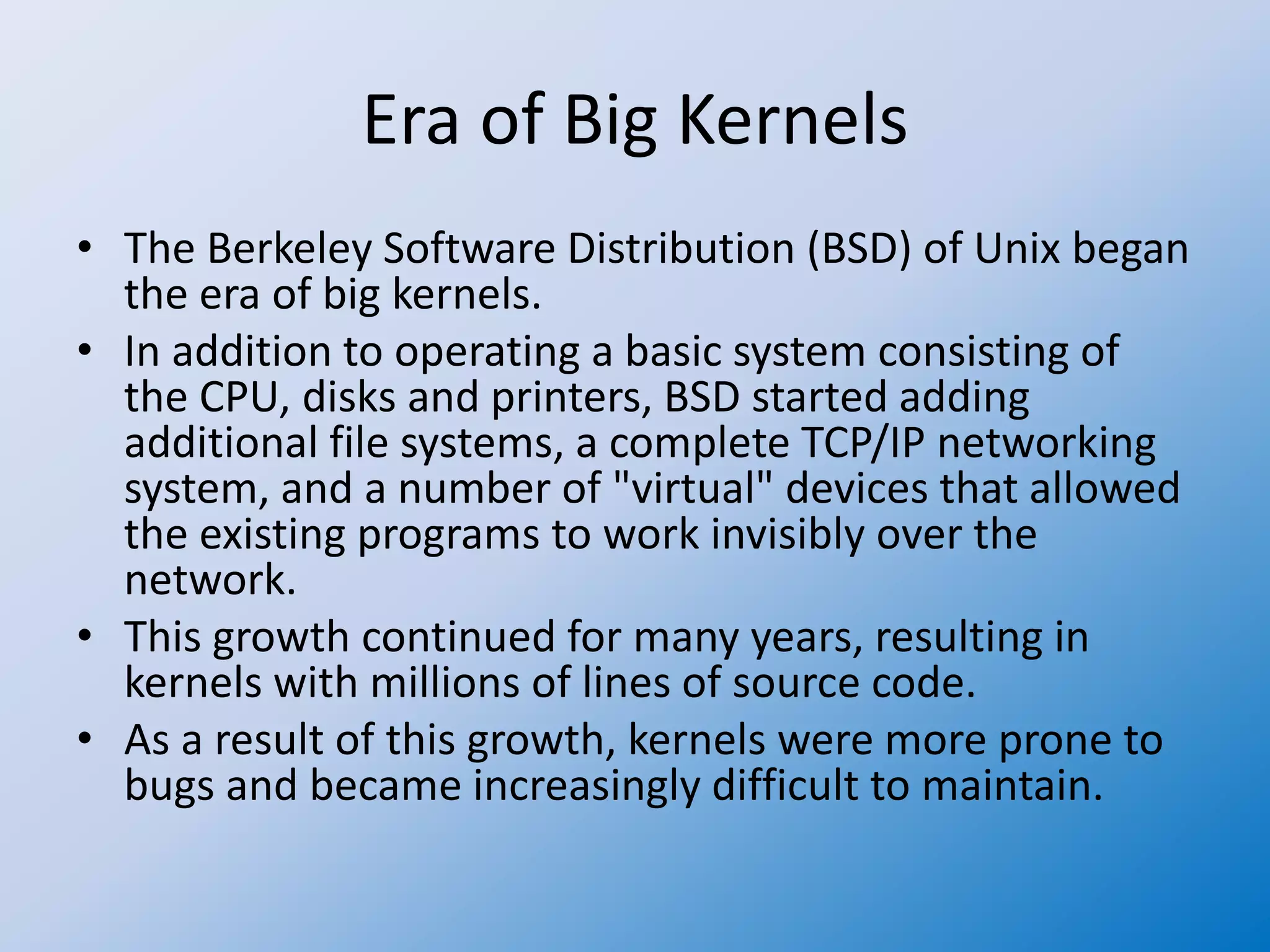 Operating system 15 micro kernel based os | PPTX