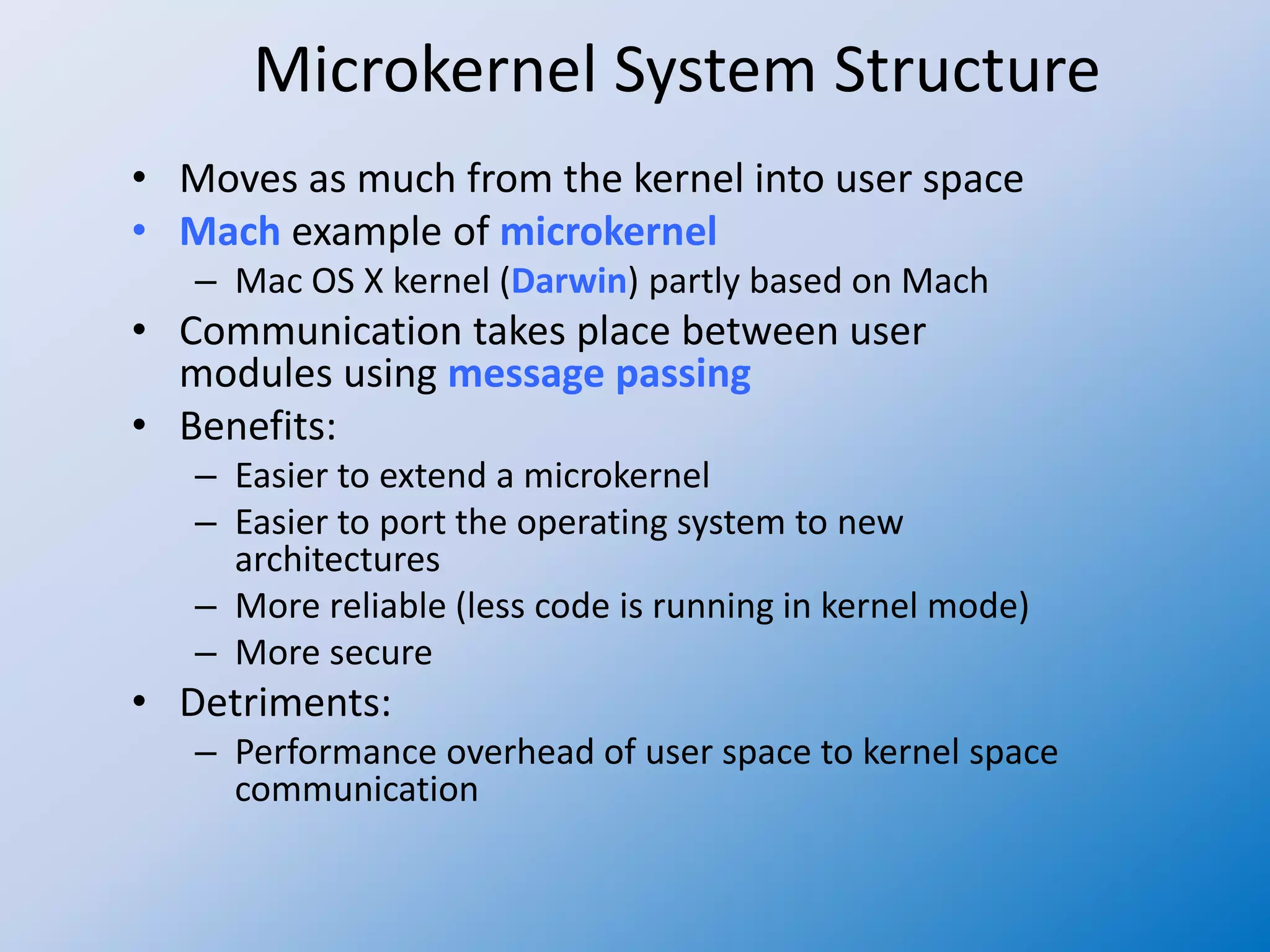 Operating System 15 Micro Kernel Based Os Pptx Operating Systems Computer Software And