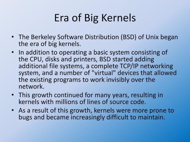 Operating System 15 Micro Kernel Based Os Pptx Operating Systems