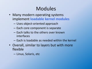 Operating system 15 micro kernel based os | PPTX | Operating Systems ...