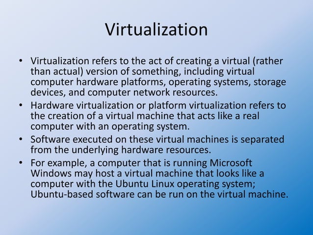Operating system 16 virtual machines | PPT