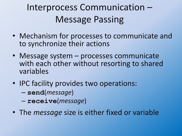 Operating system 19 interacting processes and ipc | PPT