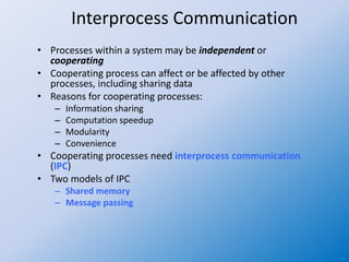 Operating system 19 interacting processes and ipc | PPTX
