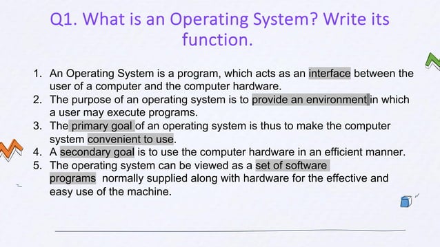Hsc computer science paper 1 chap 1 OperatingSystem2024.pdf | Operating Systems | Computer ...