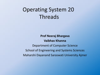 Operating system 20 threads | PPT