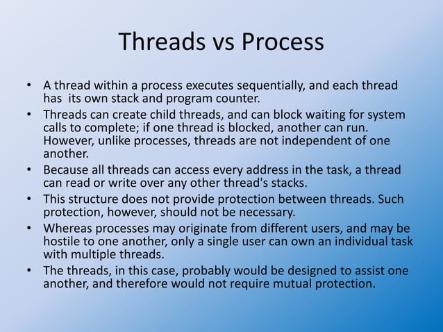 Operating system 20 threads | PPT