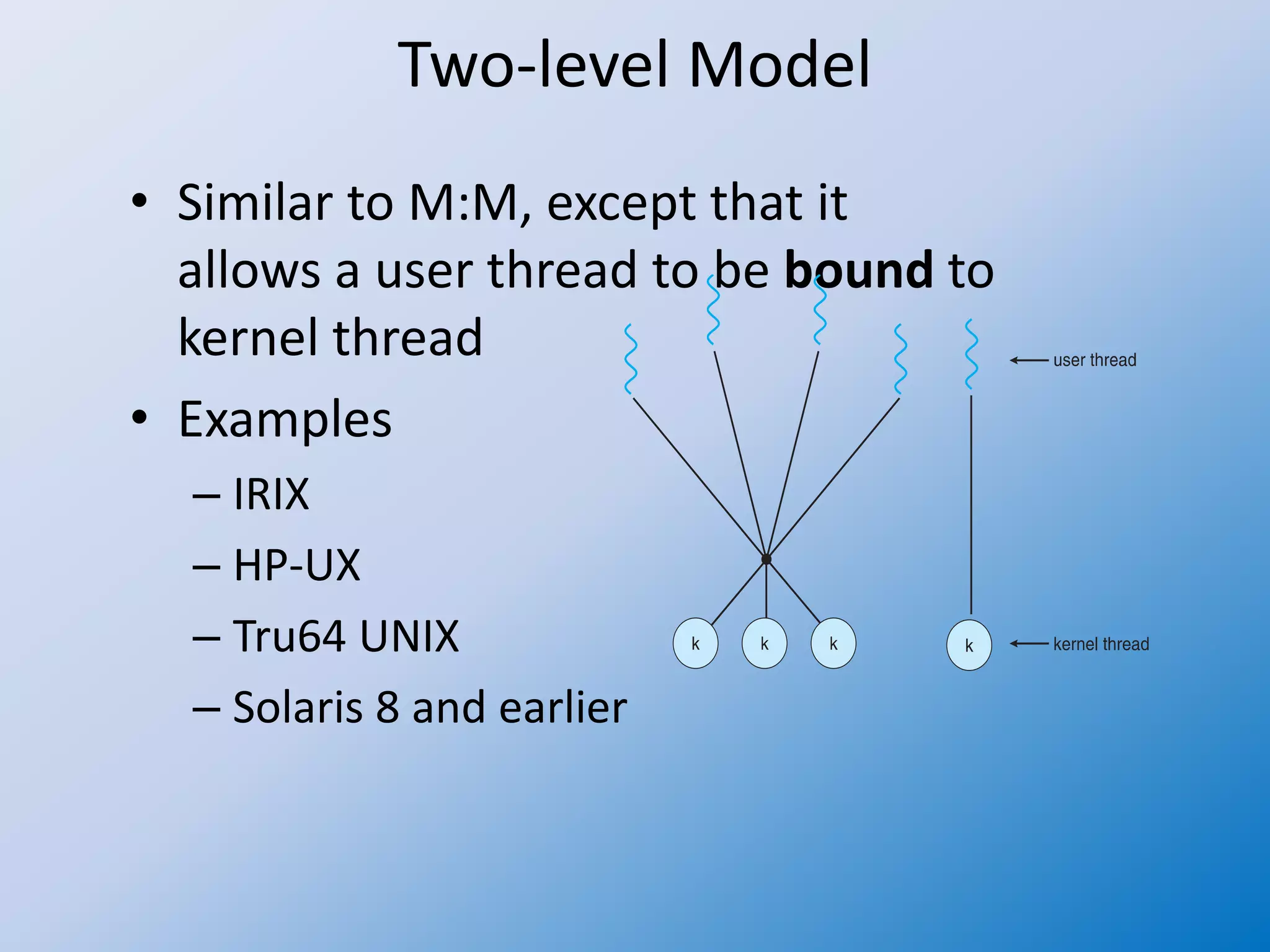 Operating System 21 Multithreading Models Pptx Operating Systems Computer Software And