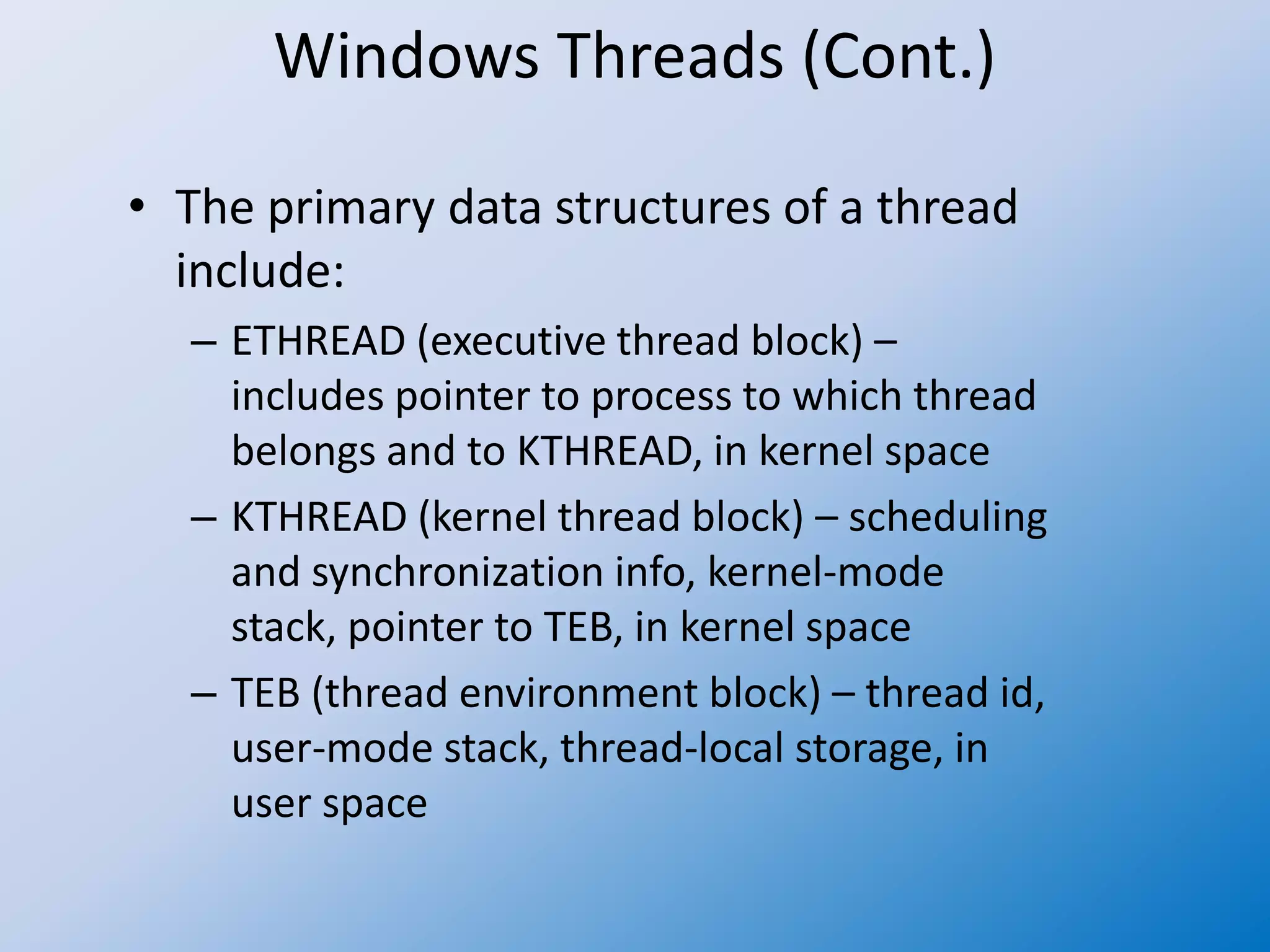 Operating system 22 threading issues | PPTX