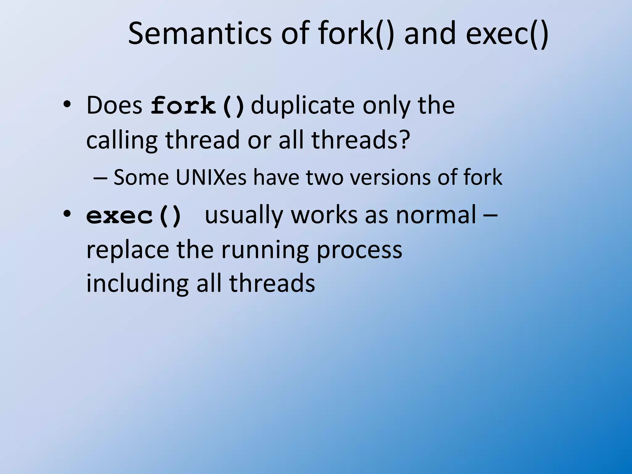 Operating system 22 threading issues | PPTX