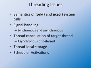 Operating system 22 threading issues | PPTX