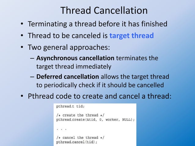 Operating System 22 Threading Issues Pptx Operating Systems Computer Software And Applications