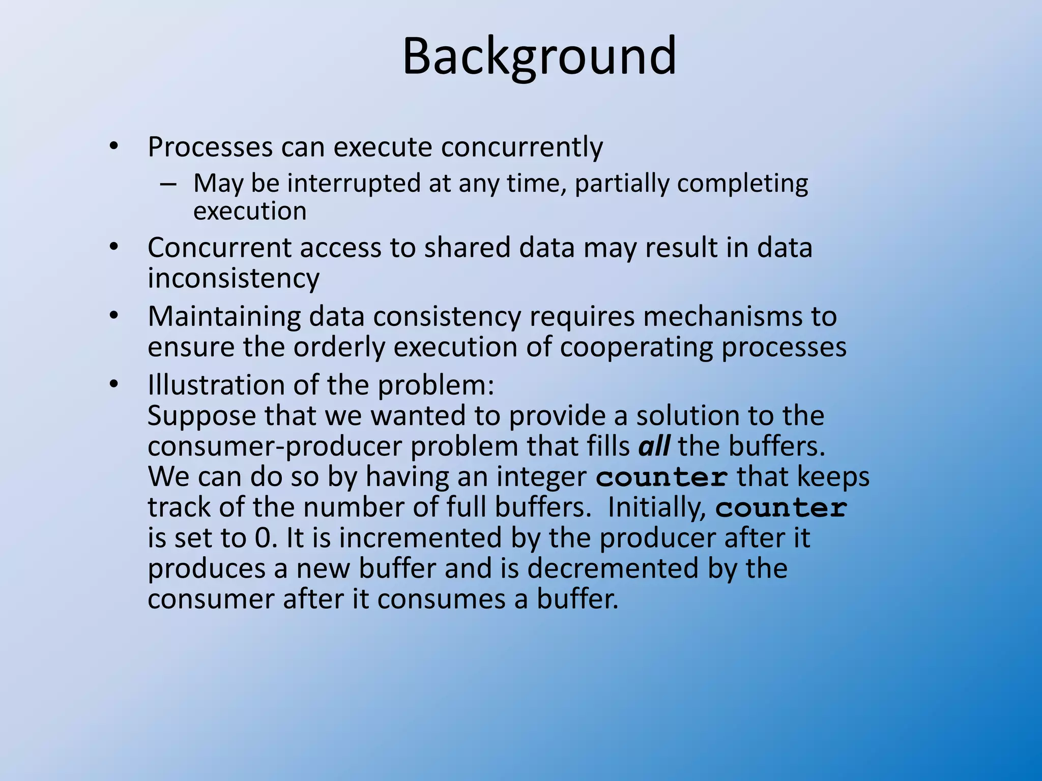 Operating system 23 process synchronization | PPT
