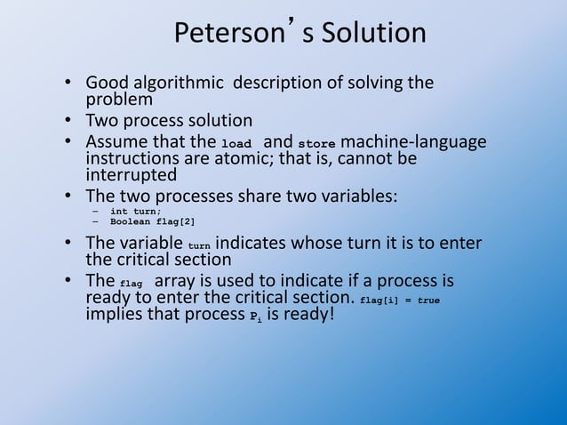 Operating System 23 Process Synchronization Ppt