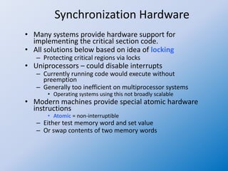 Operating system 23 process synchronization | PPT
