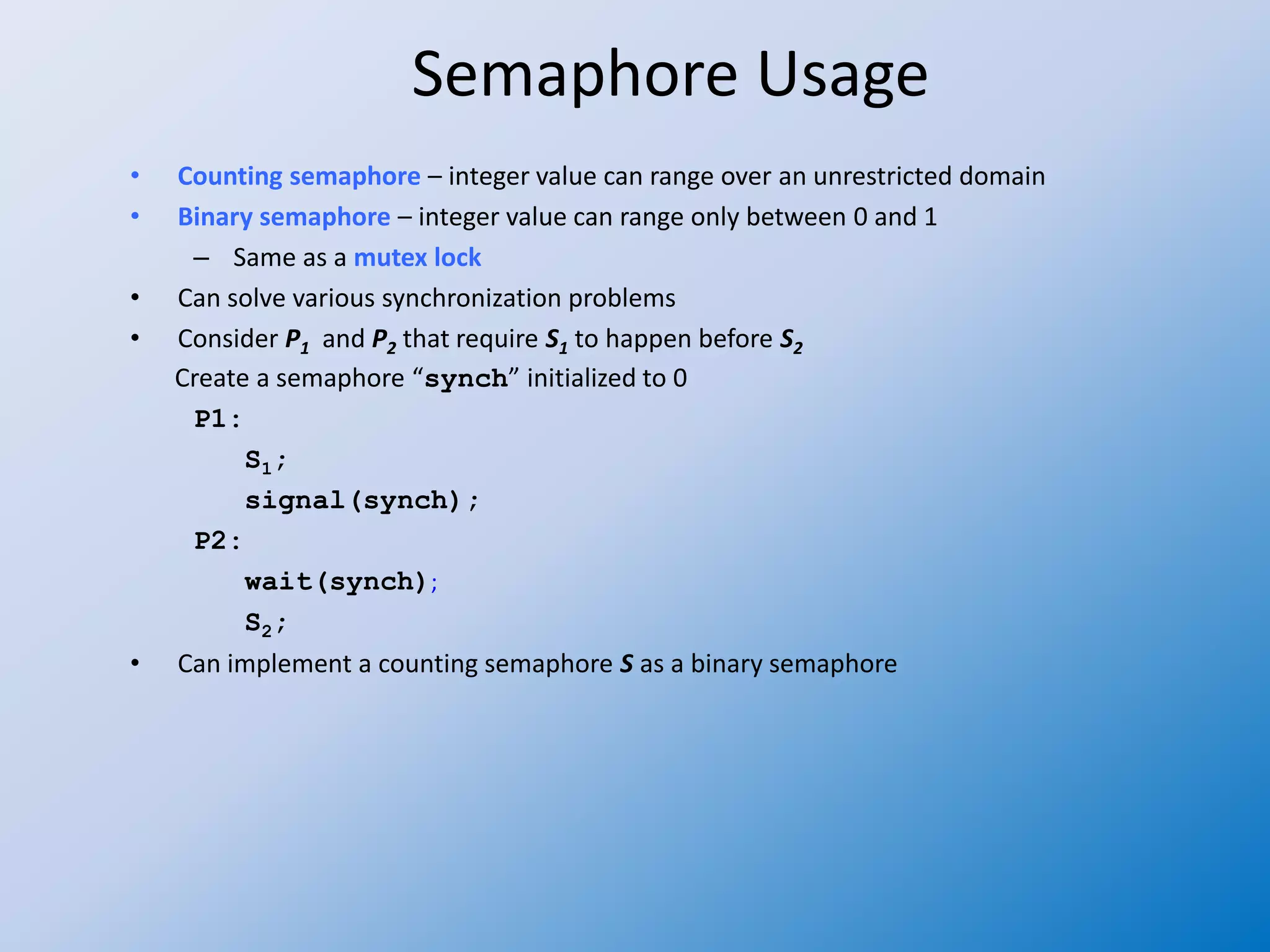 Operating System 24 Mutex Locks And Semaphores Ppt