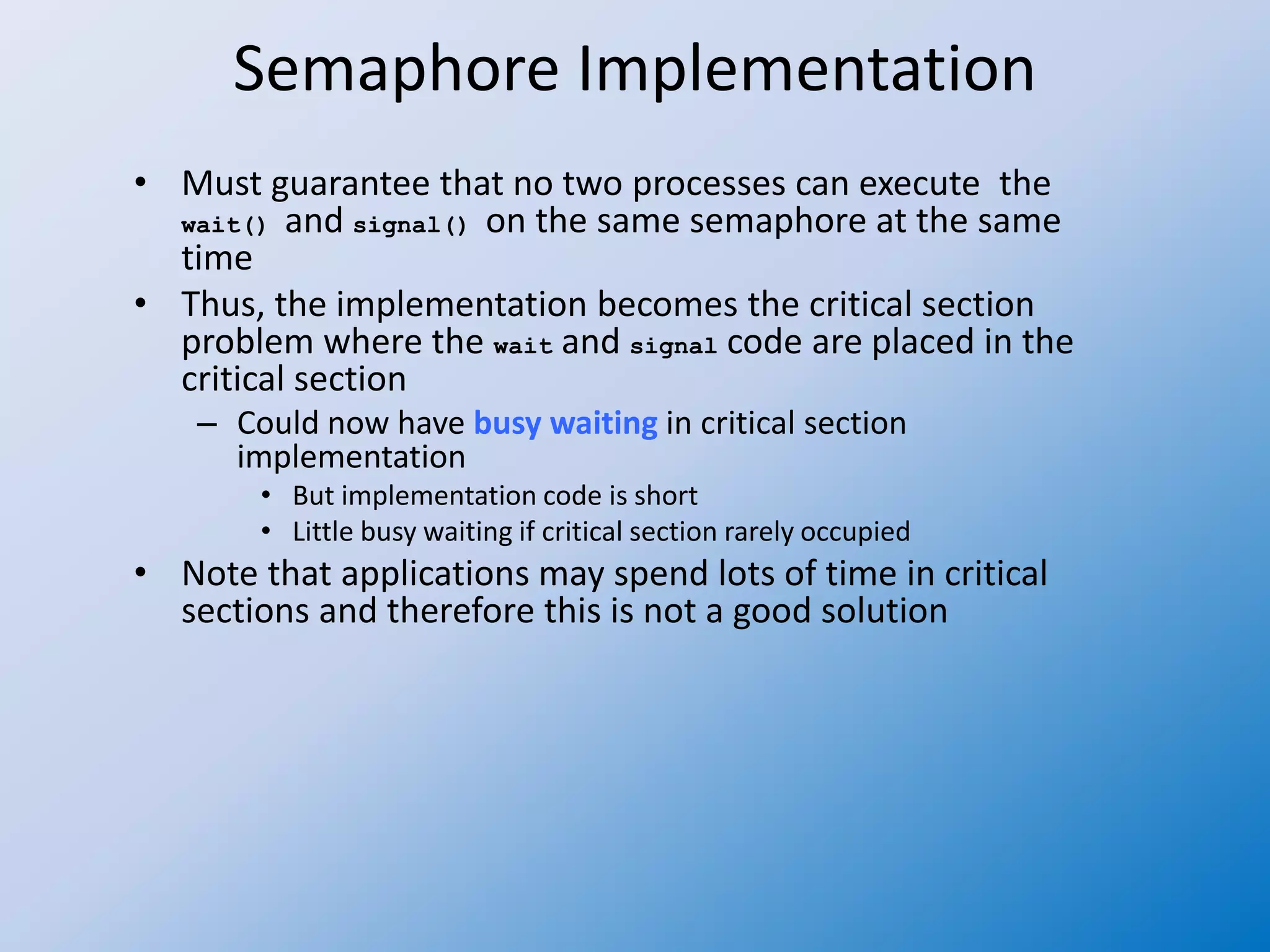 Operating System 24 Mutex Locks And Semaphores Ppt