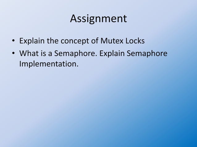 Operating System 24 Mutex Locks And Semaphores Ppt