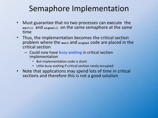 Operating system 24 mutex locks and semaphores | PPTX