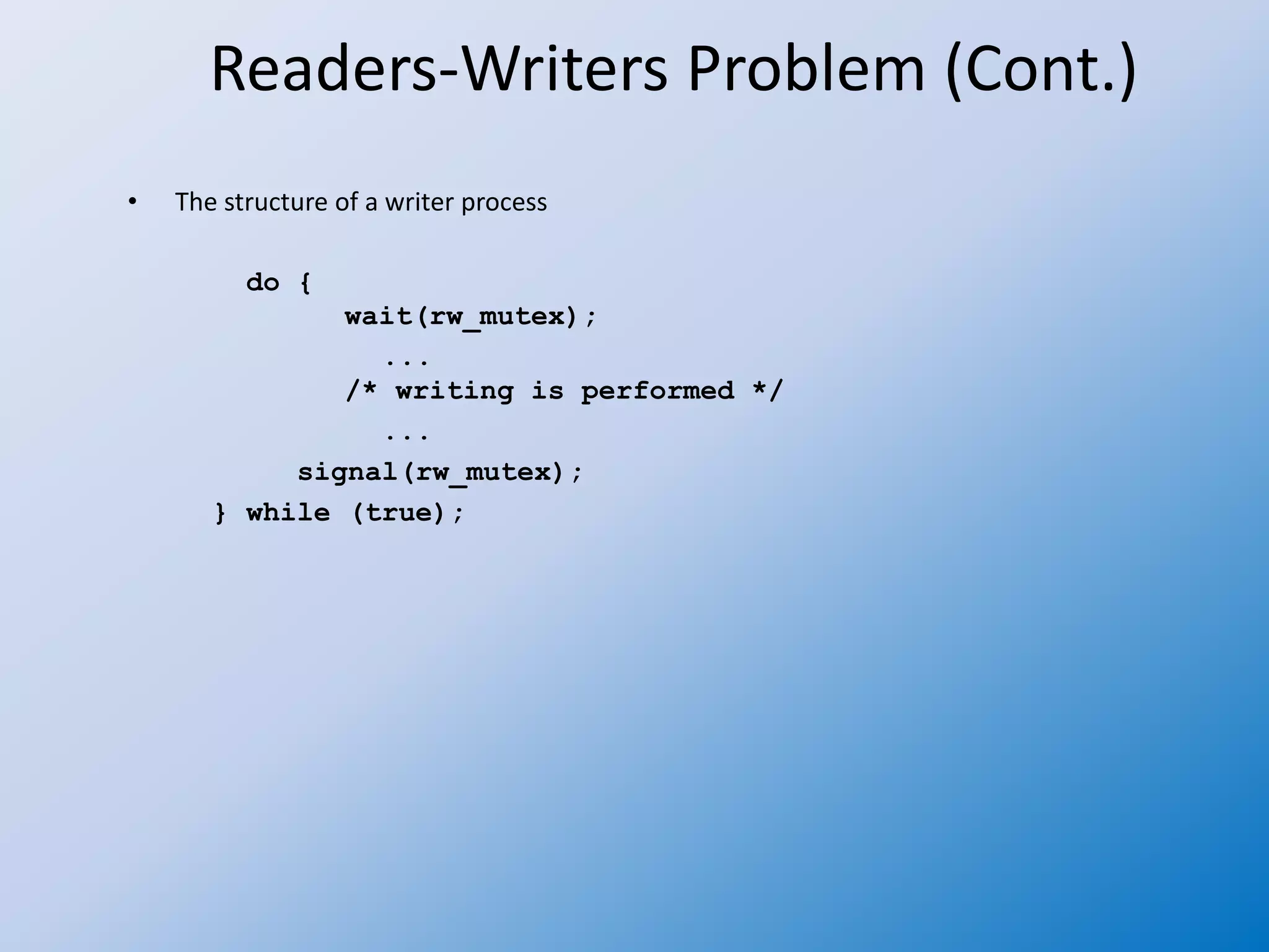 Operating system 25 classical problems of synchronization | PPTX