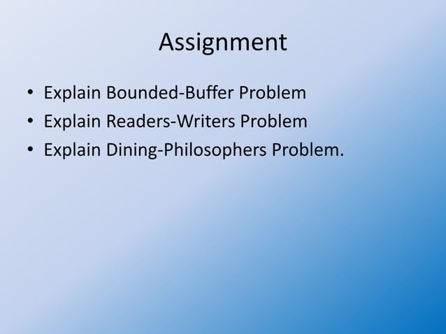Operating system 25 classical problems of synchronization | PPTX