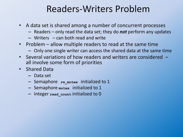 Operating system 25 classical problems of synchronization | PPTX