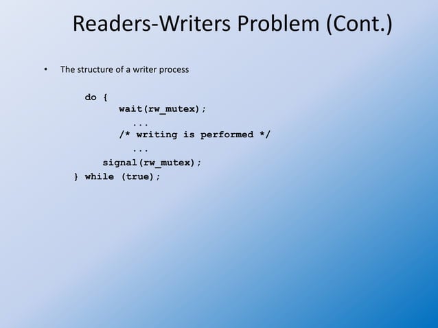 Operating system 25 classical problems of synchronization | PPTX
