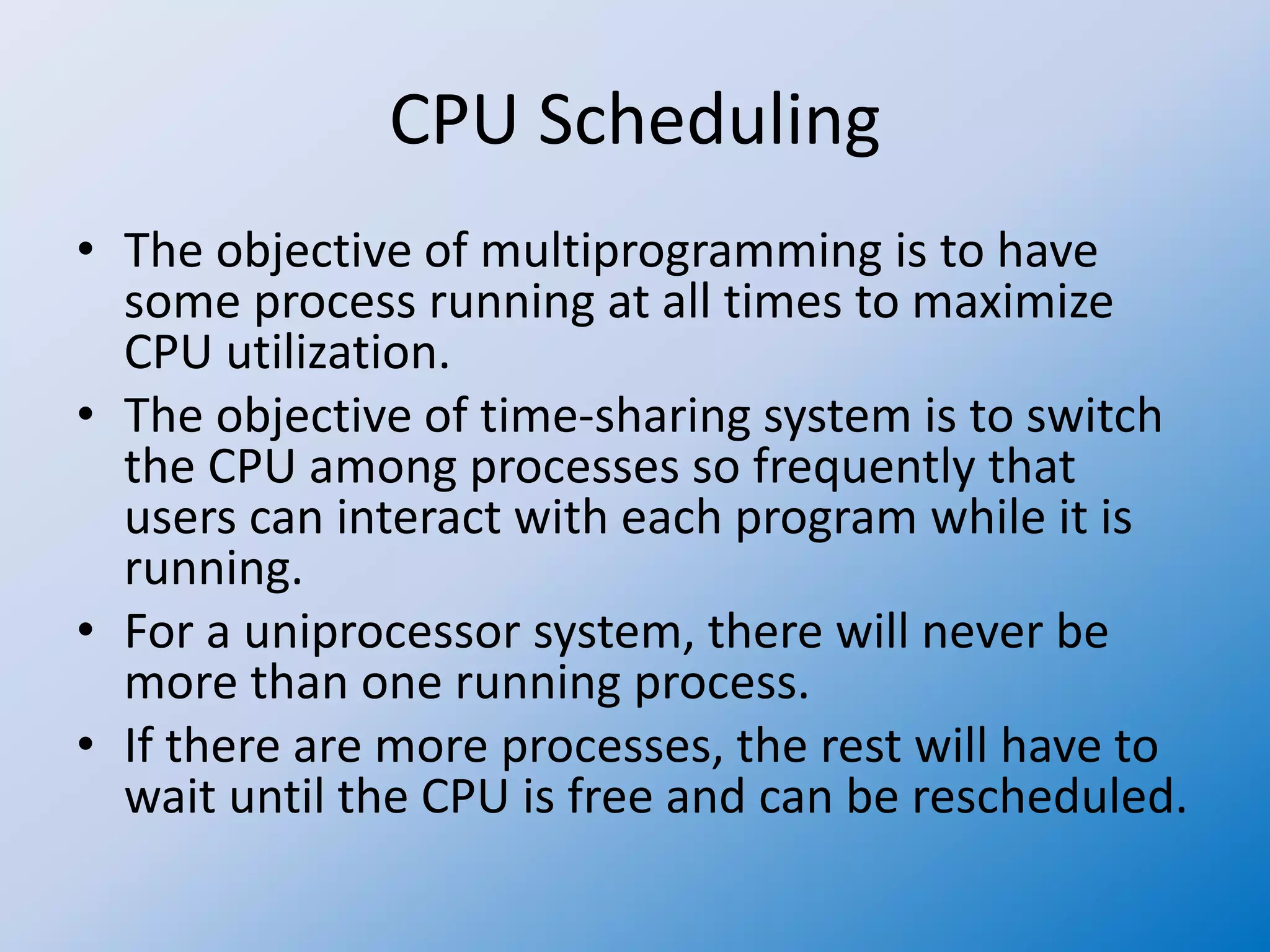 Operating system 28 fundamental of scheduling | PPT