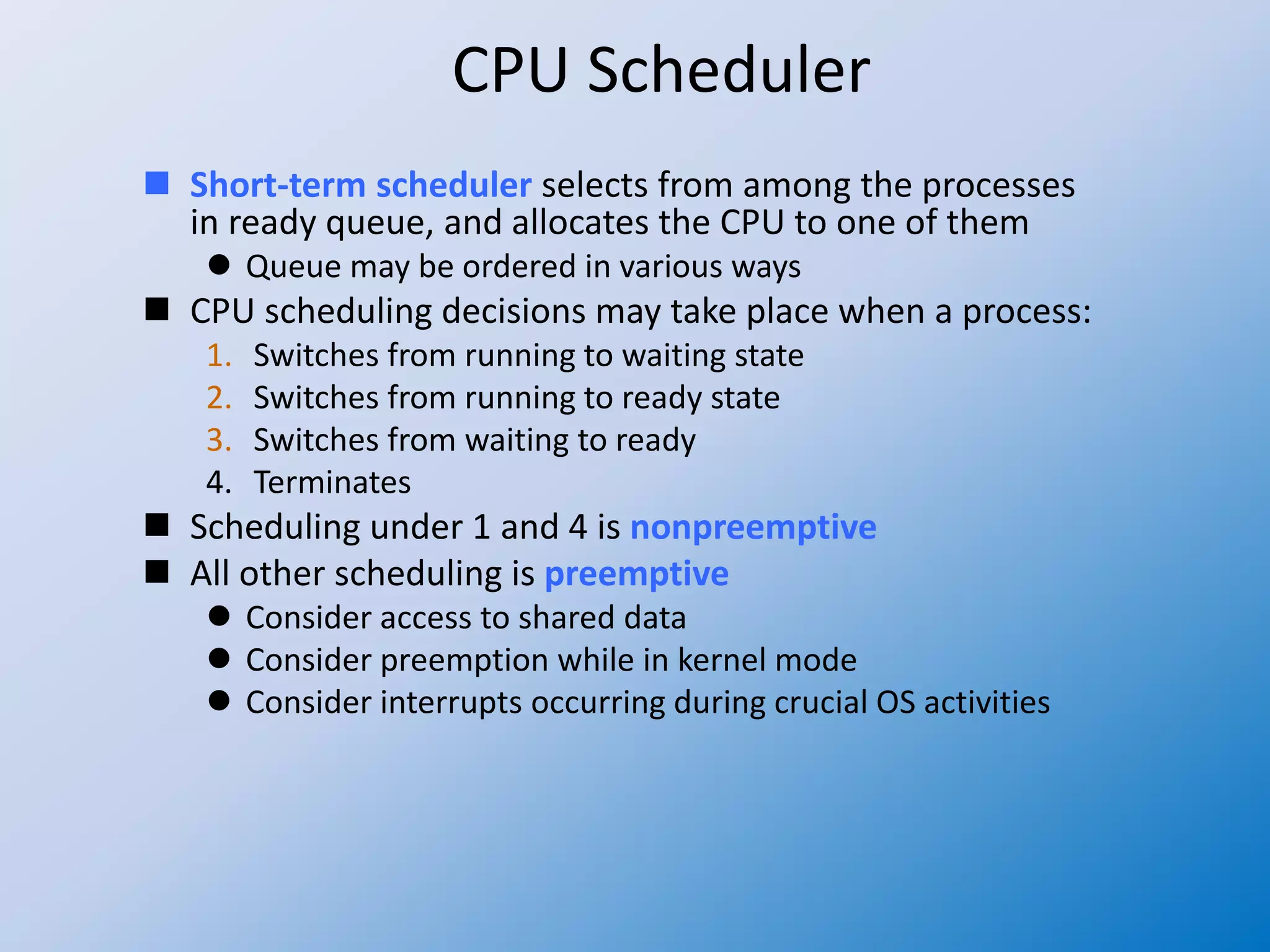 Operating system 28 fundamental of scheduling | PPT