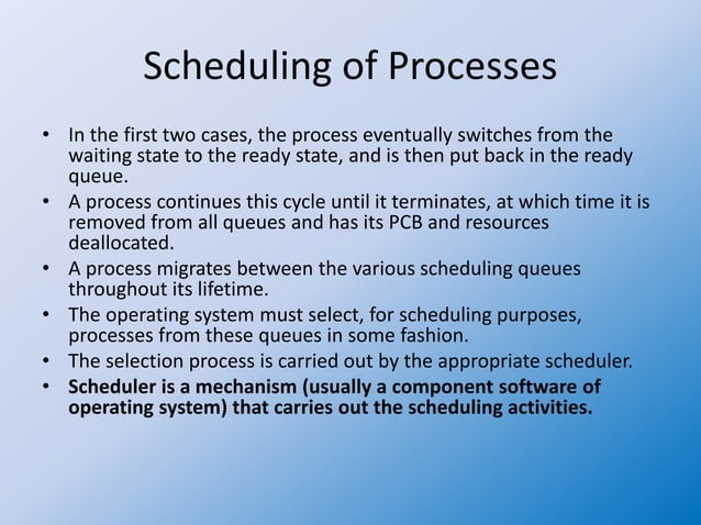 Operating system 28 fundamental of scheduling | PPT
