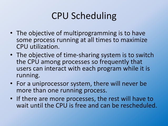 Operating system 28 fundamental of scheduling | PPT