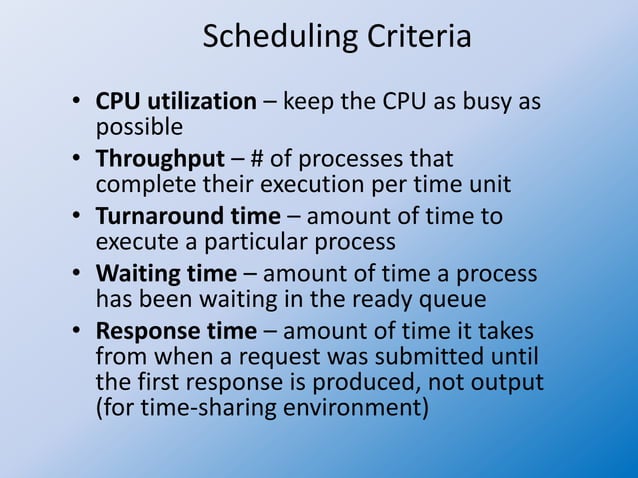 Operating system 28 fundamental of scheduling | PPT