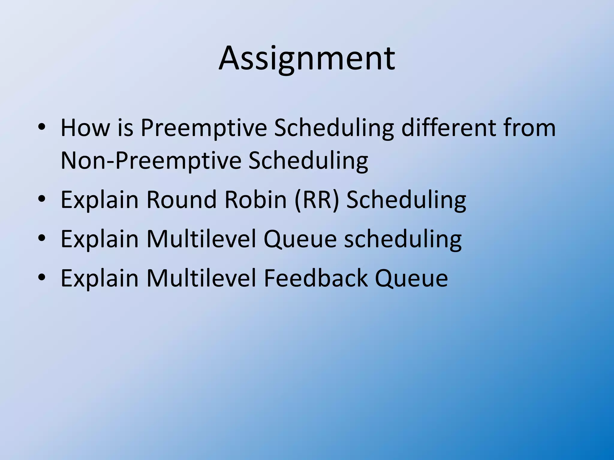 Operating system 30 preemptive scheduling | PPTX