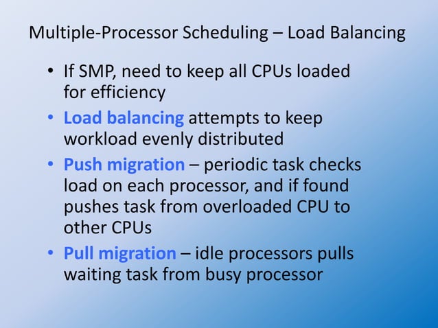 Operating System 31 Multiple Processor Scheduling Pptx Operating Systems Computer Software