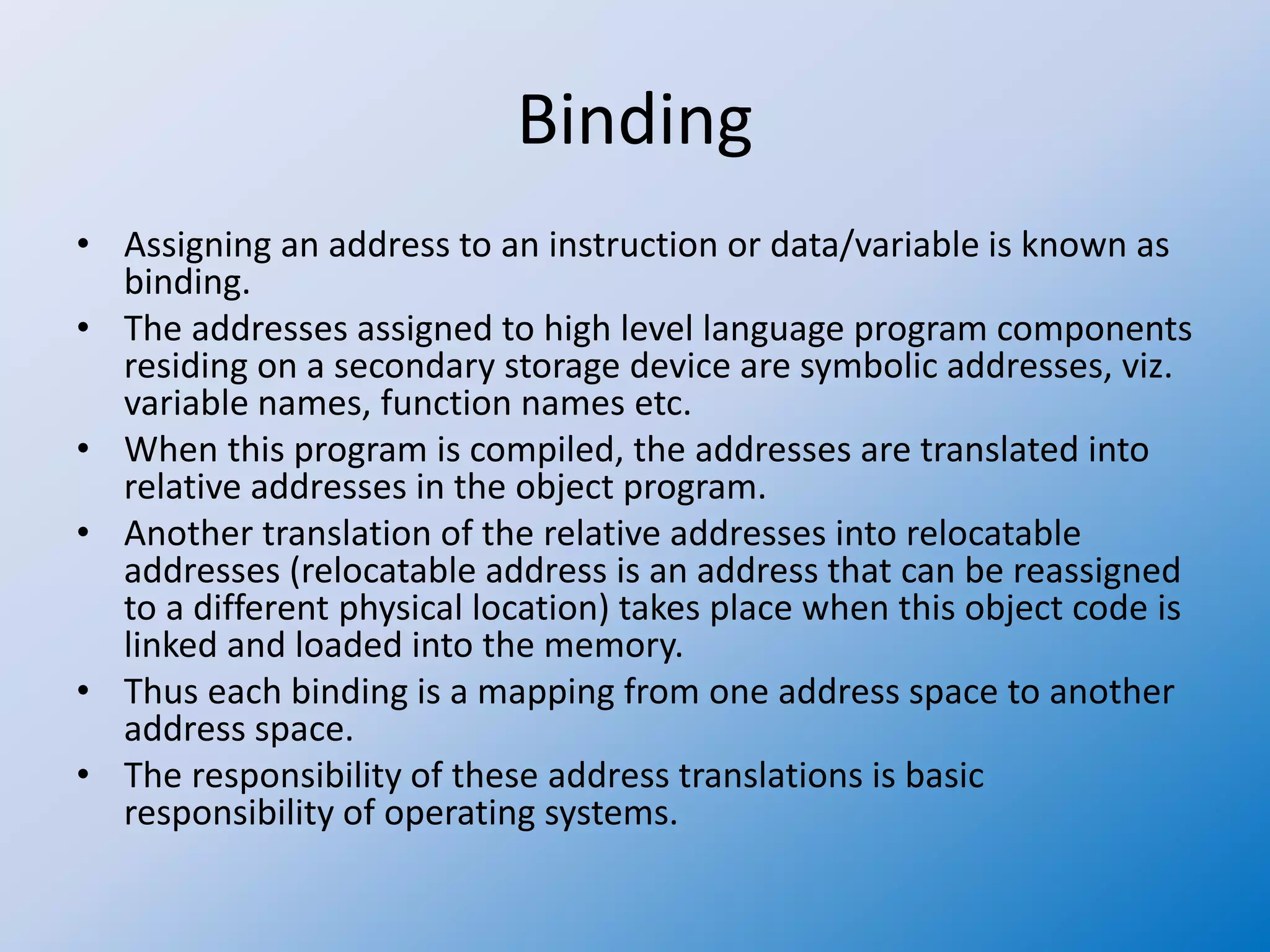 Operating system 32 logical versus physical address | PPTX