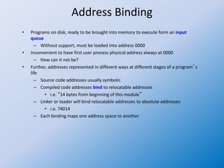 Operating system 32 logical versus physical address | PPT