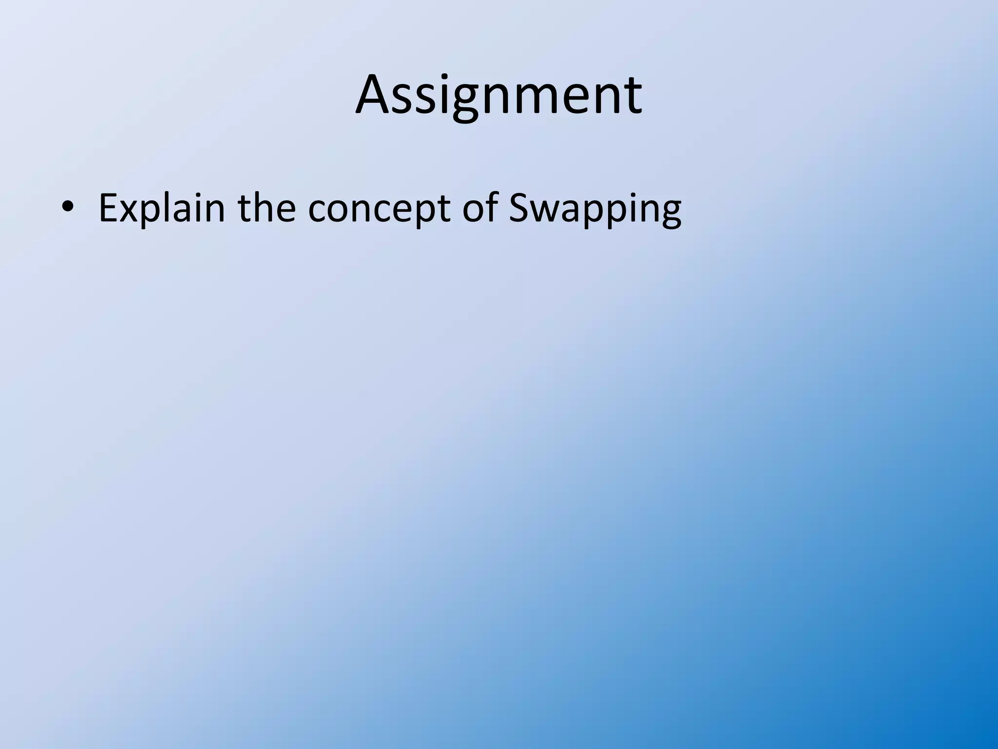 Operating system 33 swapping | PPTX | Operating Systems | Computer ...