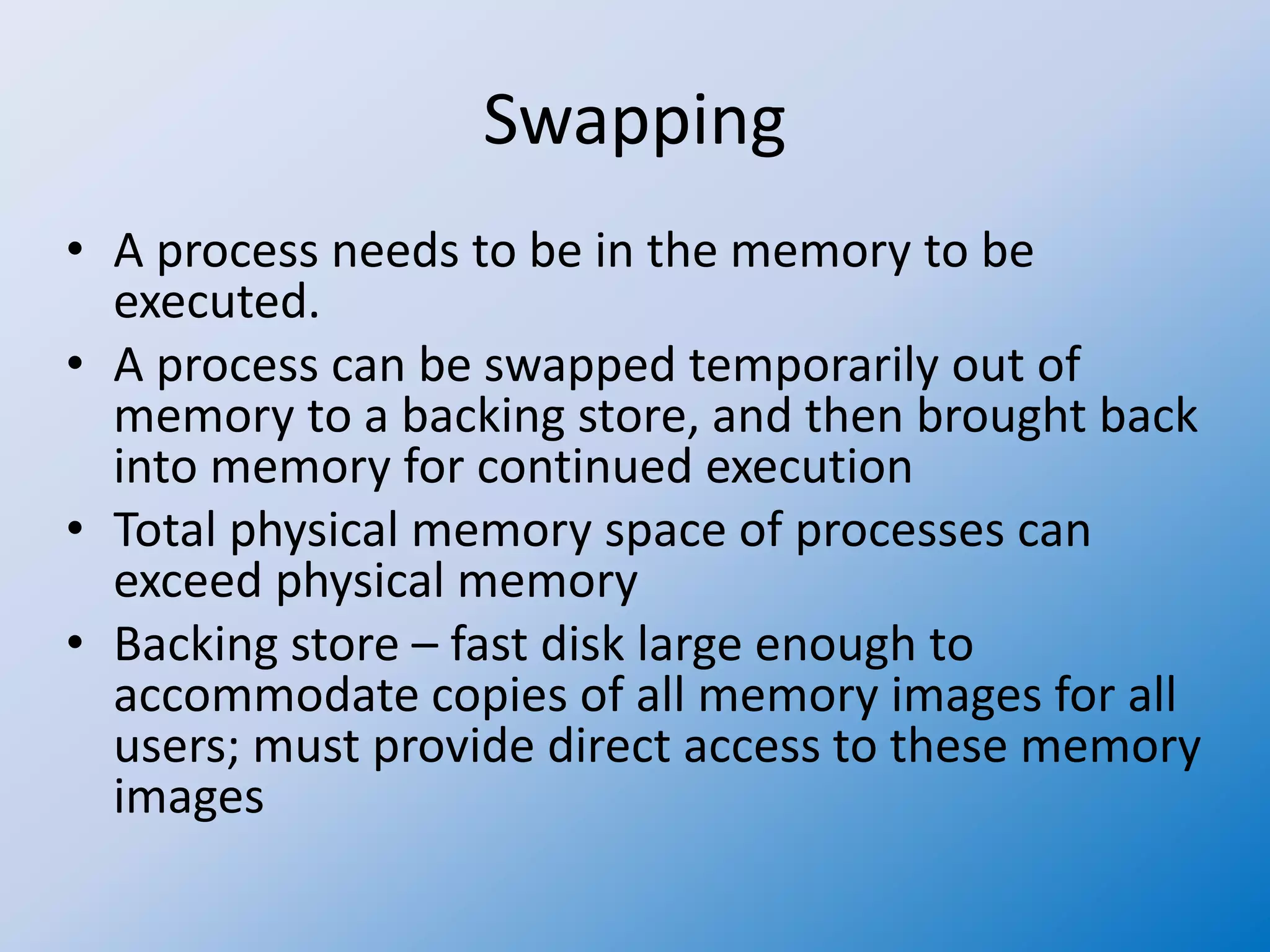 Operating System 33 Swapping Pptx Operating Systems Computer Software And Applications