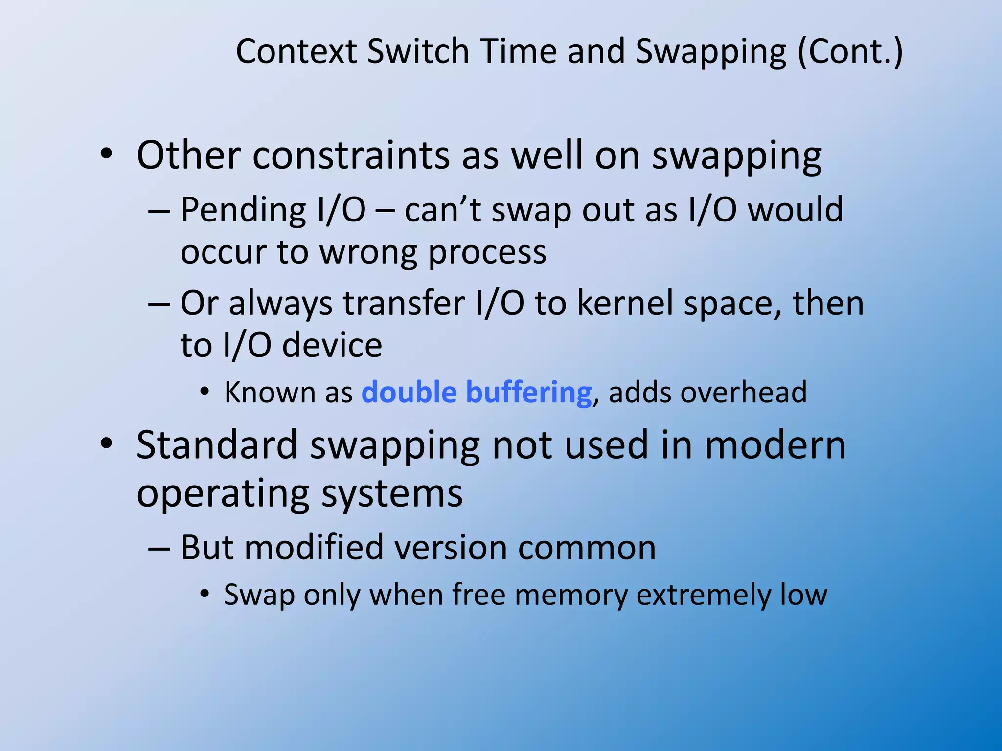 Operating system 33 swapping | PPTX