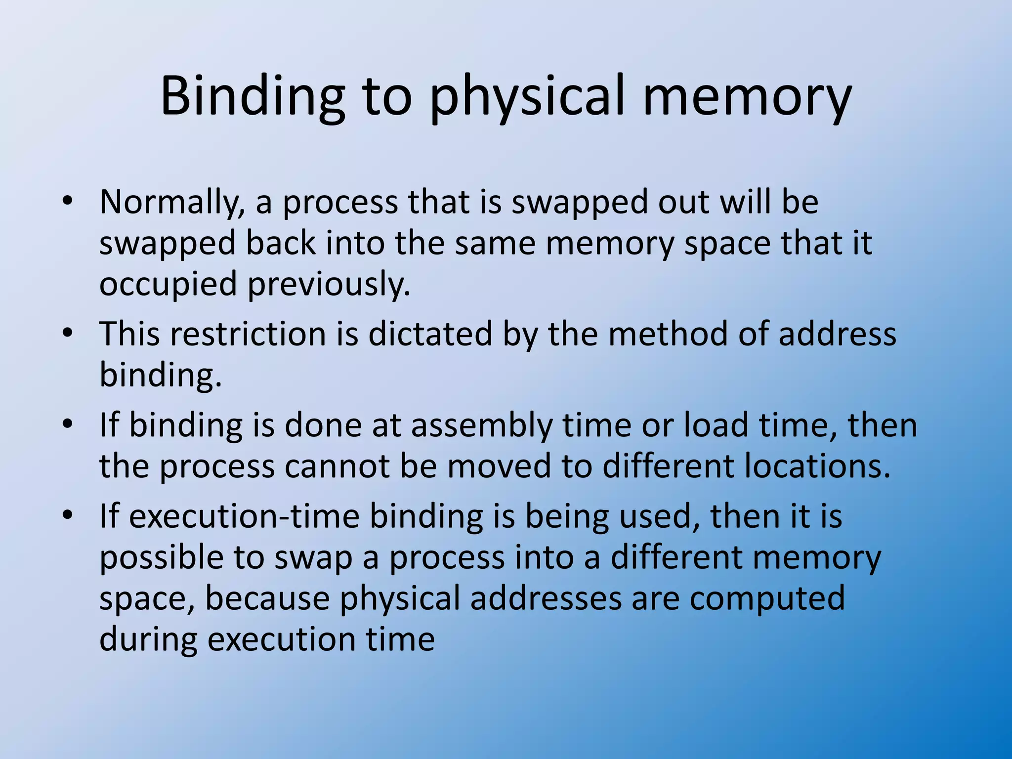 Operating system 33 swapping | PPTX
