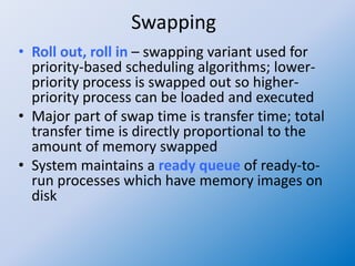 Operating system 33 swapping | PPTX