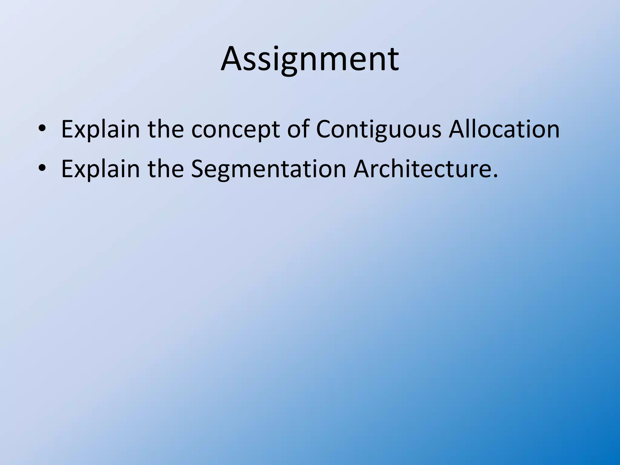 Operating System 34 Contiguous Allocation Pptx Operating Systems
