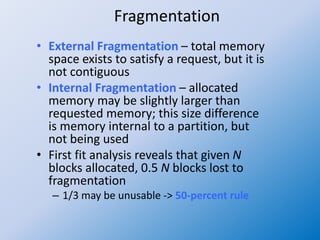 Operating system 34 contiguous allocation | PPTX