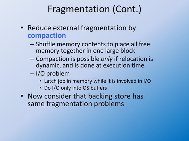 Operating System 34 Contiguous Allocation Pptx Operating Systems Computer Software And