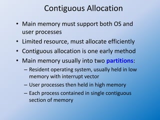 Operating system 34 contiguous allocation | PPT