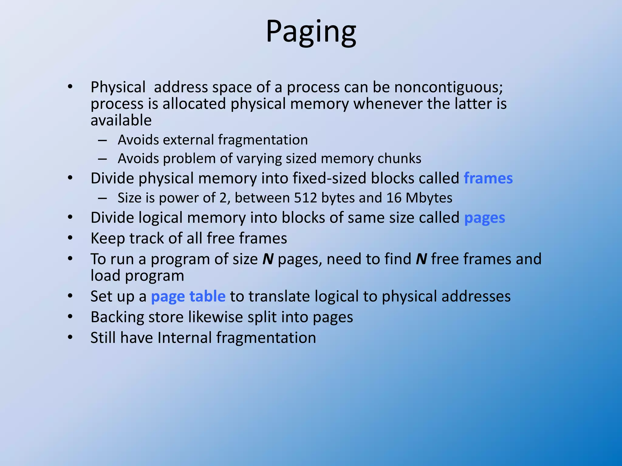 Operating system 35 paging | PPTX