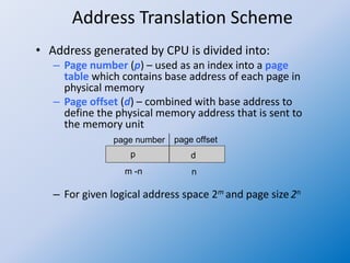 Operating system 35 paging | PPTX | Data Storage and Warehousing ...
