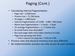 Operating system 35 paging | PPTX | Data Storage and Warehousing | Computing
