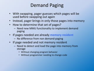 Operating system 37 demand paging | PPTX