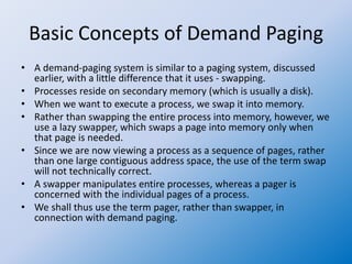 Operating system 37 demand paging | PPTX
